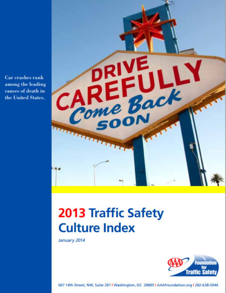 2013 Traffic Safety Culture Index – AAA Exchange